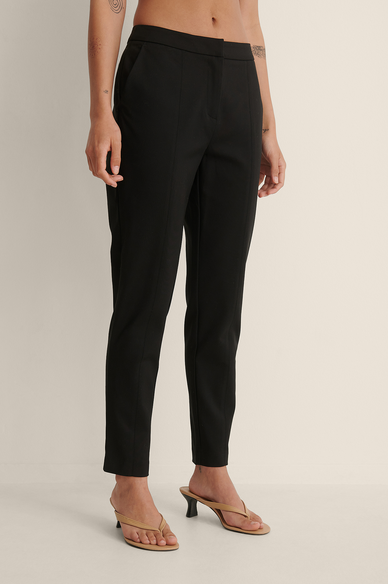 Cotton-blend Slacks Black | na-kdlounge.com