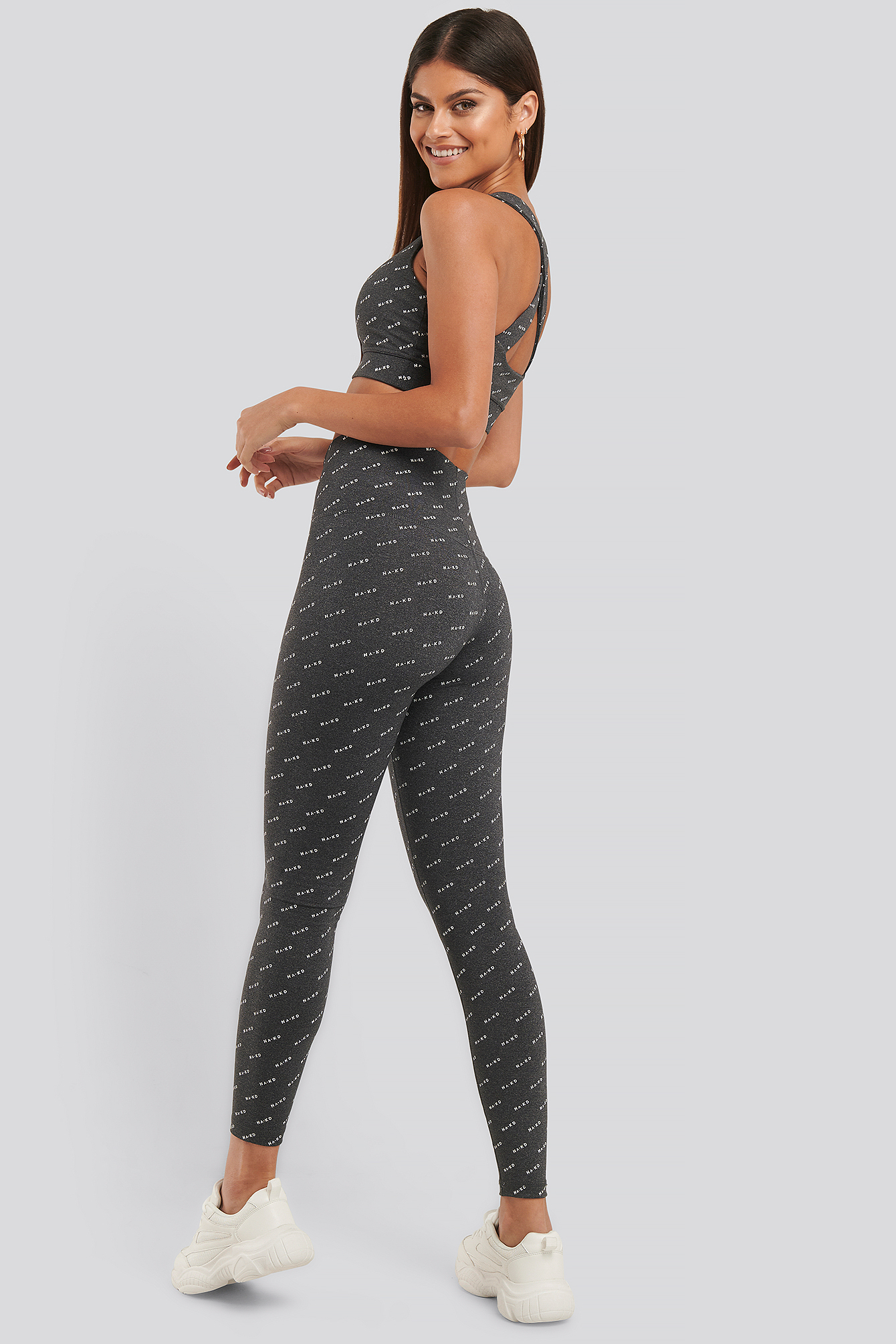NA-KD Full length tights Grey | na-kdlounge.com
